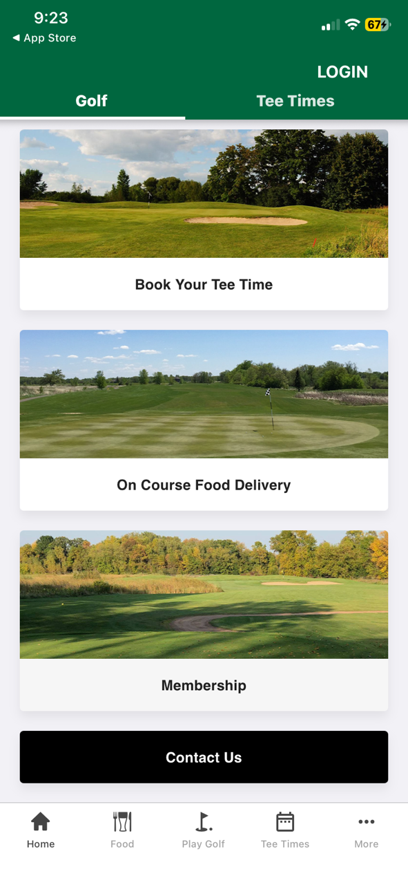 Mobile App - Bulrush Golf Club